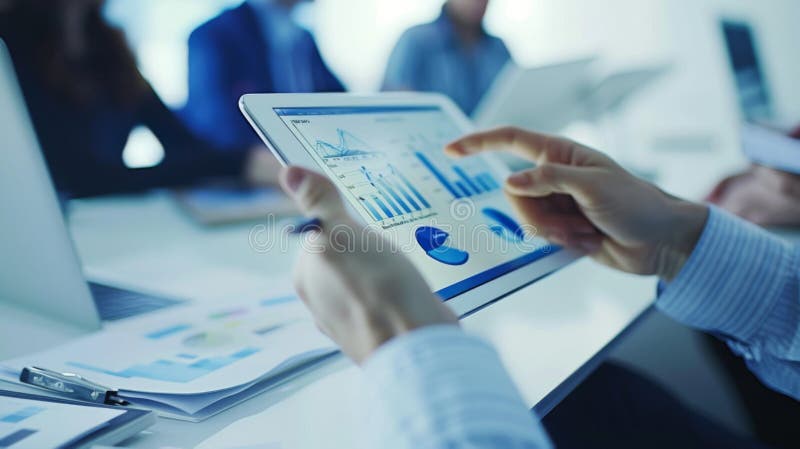A Close-Up of Tablet Analytics. AI Generated Stock Photo - Image of ...