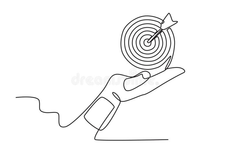 A hand holds the target stock vector. Illustration of increase - 301040664