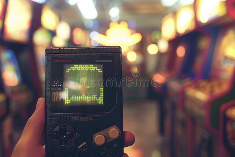 A Pixelated Journey in a Retro Arcade Stock Illustration - Illustration ...