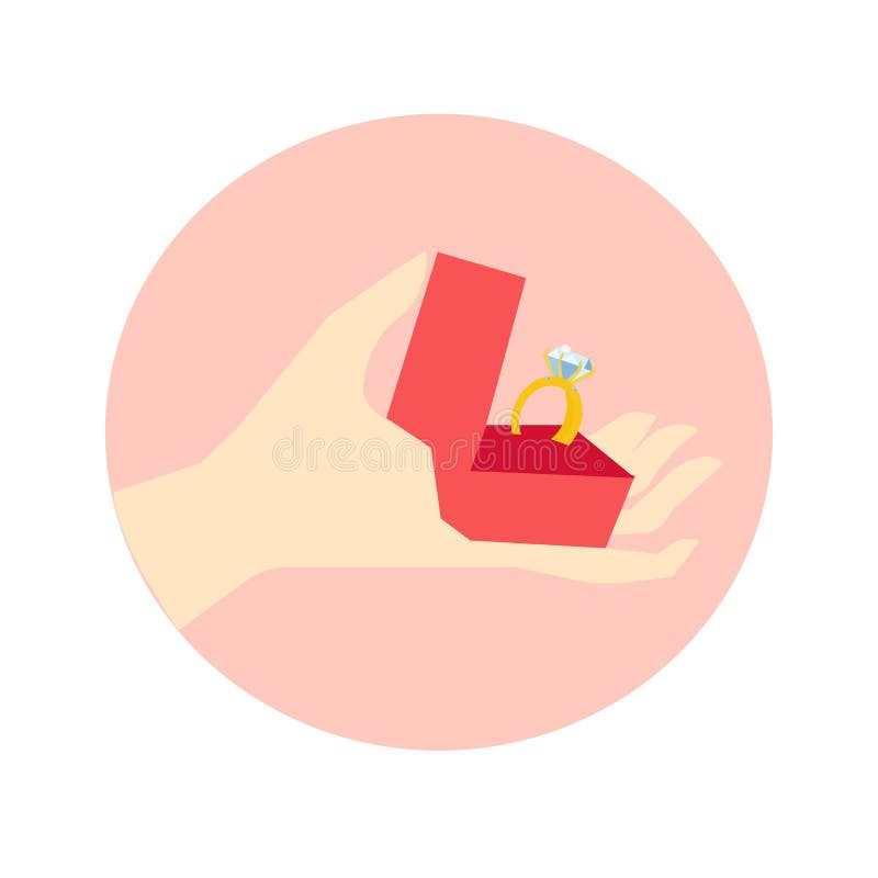 Hand Holds Wedding Ring, the Vector Graphics Stock Vector ...