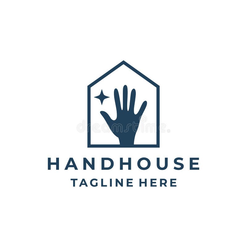 Hand and Home Concept, Construction Logo Template, House and Hand Logo ...