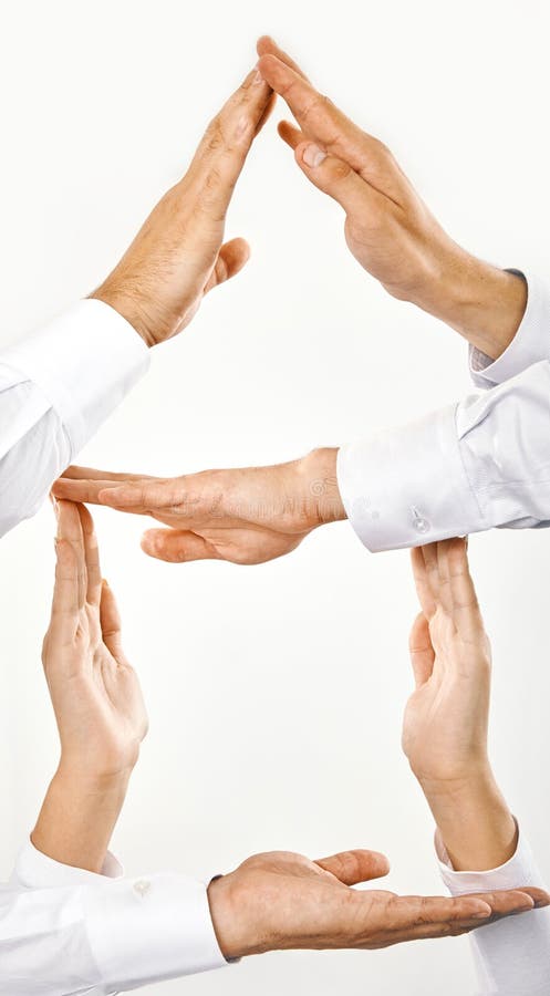 Hand house stock image. Image of group, gesture, join - 68674329