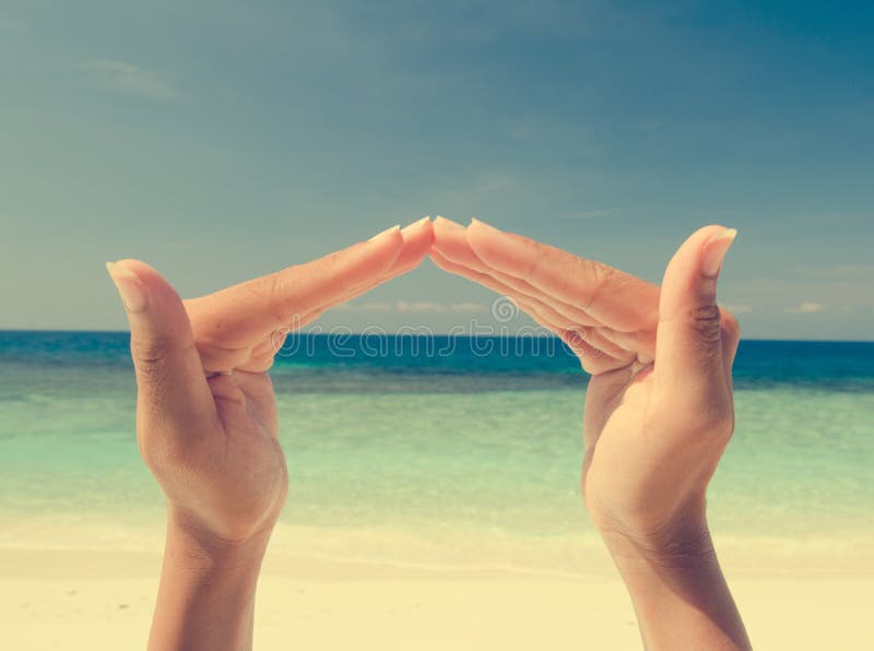 Hand house symbol stock image. Image of care, discrimination - 70059133