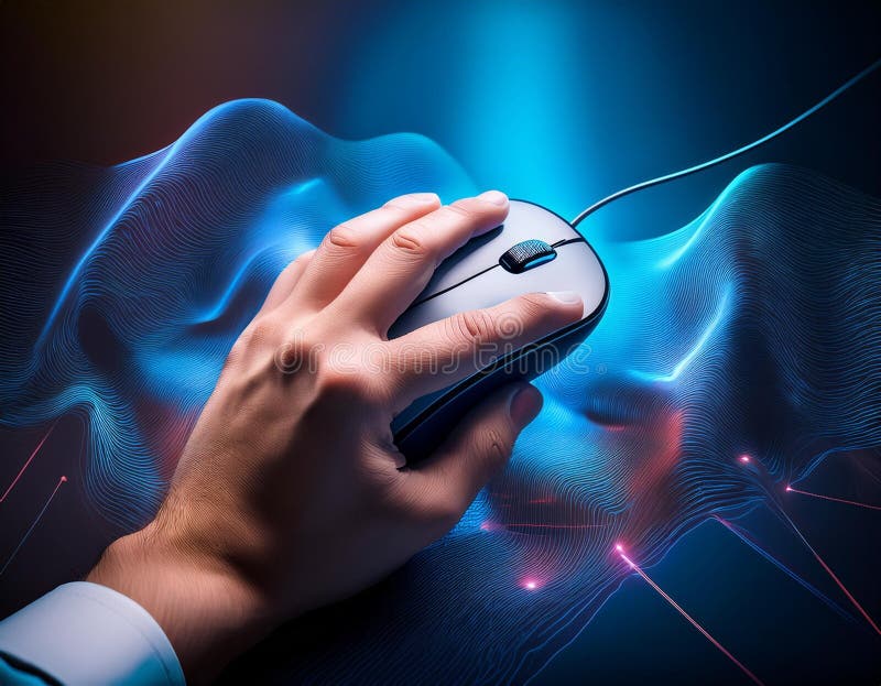 A Hand Hovers Over a Computer Mouse, Symbolizing the Ever-present ...