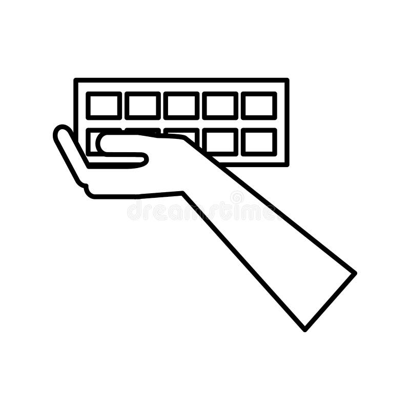 Hand Human with Brick Wall Construction Icon Stock Vector ...