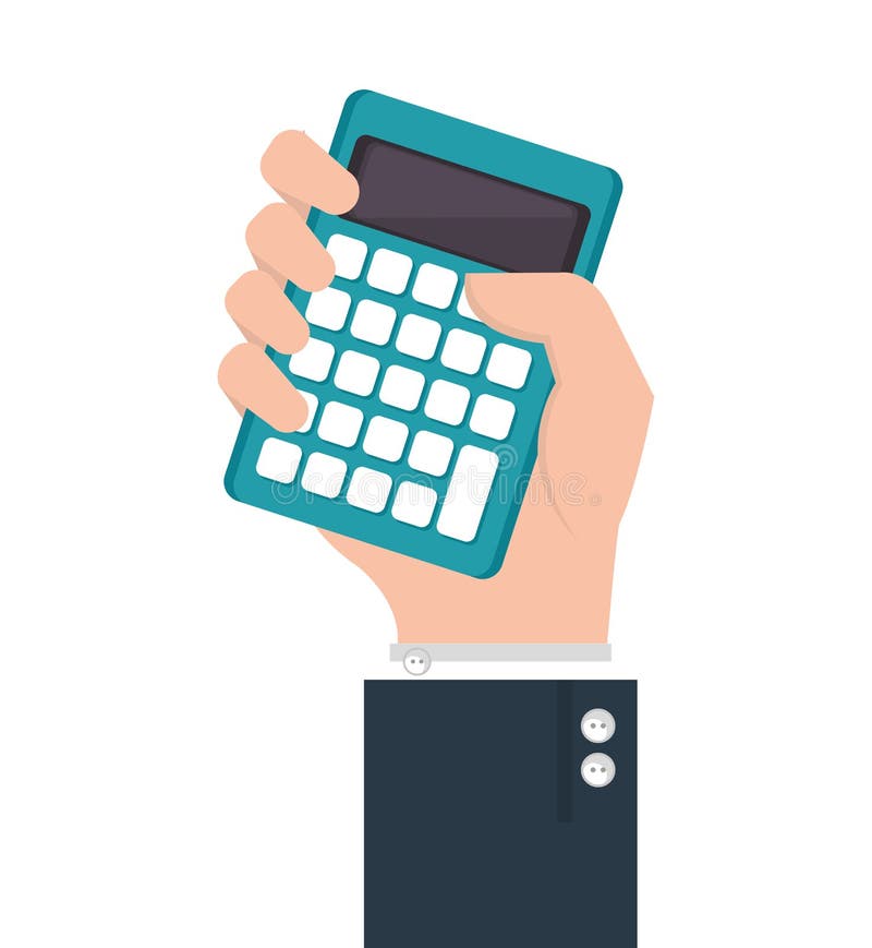 3d human with calculator stock illustration. Illustration of zero ...