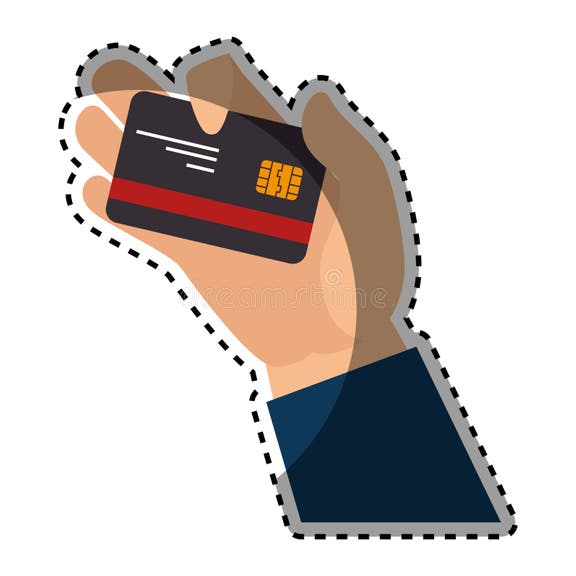 Hand Human with Credit Card Stock Vector - Illustration of credit ...