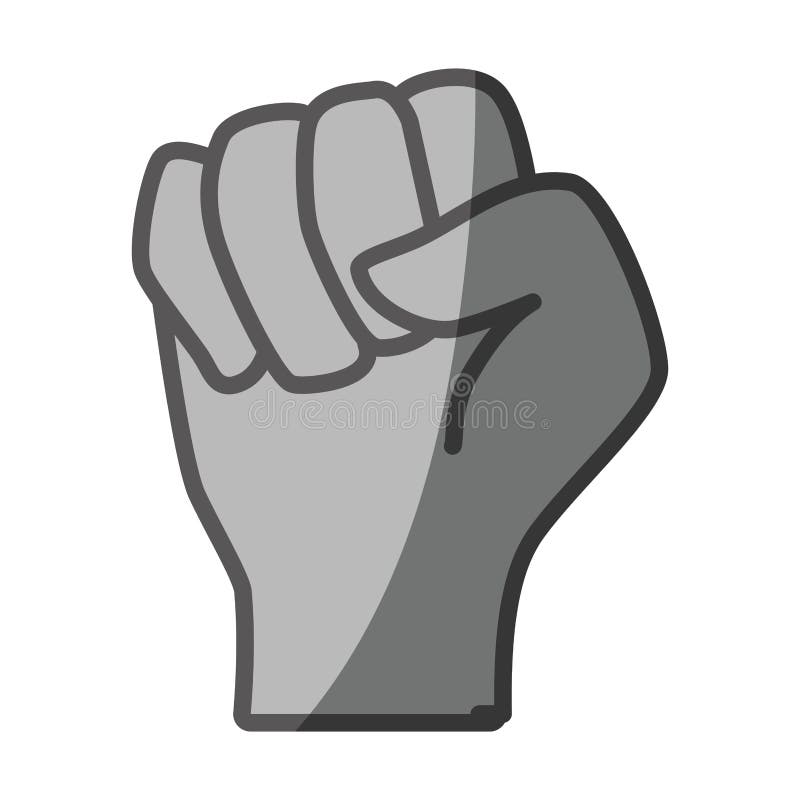 Hand human fist icon stock illustration. Illustration of protest - 82376341