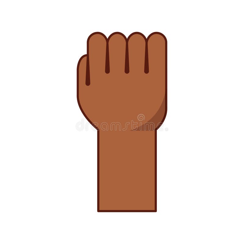 Hand human fist icon stock vector. Illustration of concept - 92905633