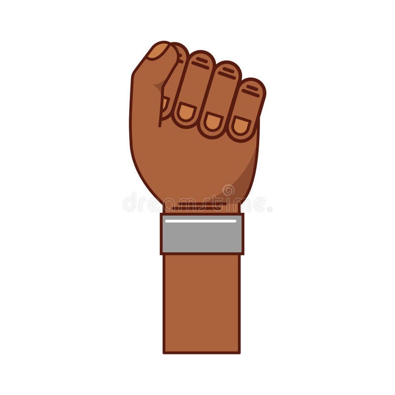 Hand human fist icon stock vector. Illustration of demonstration - 92906174