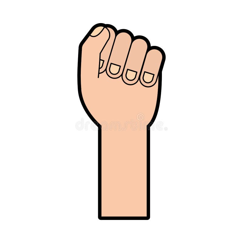Hand human fist icon stock vector. Illustration of hand - 92906722
