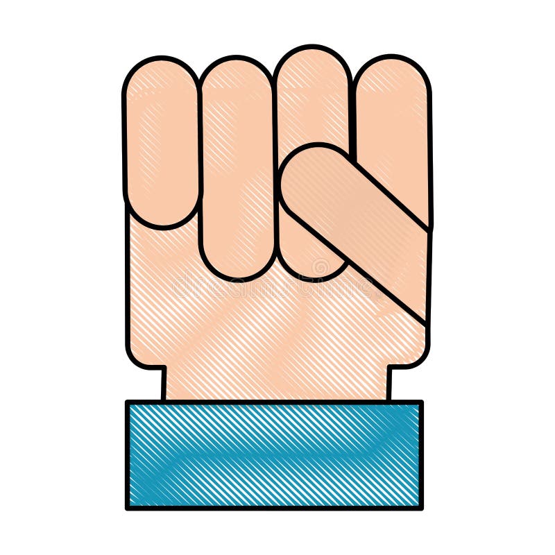 Hand human fist icon stock vector. Illustration of punch - 93937670