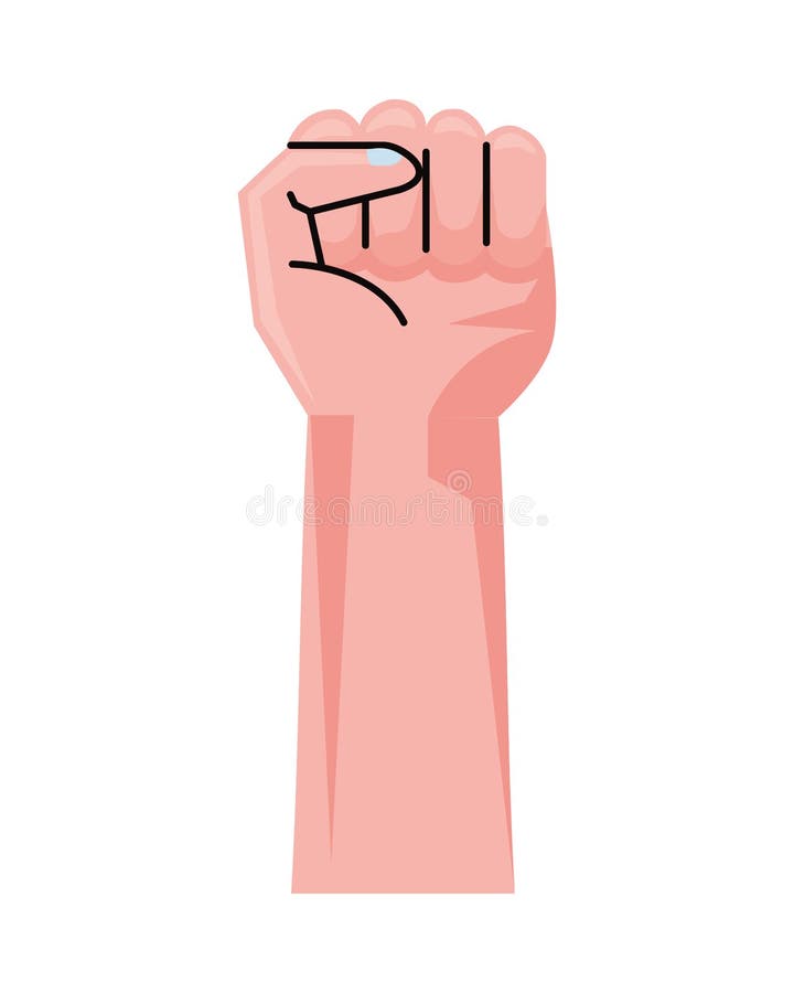 Hand Human Fist Up Isolated Icon Stock Vector - Illustration of ...