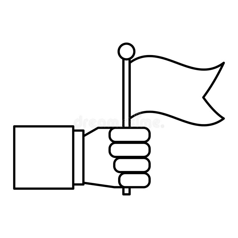 Hand human with flag stock illustration. Illustration of hand - 83204009