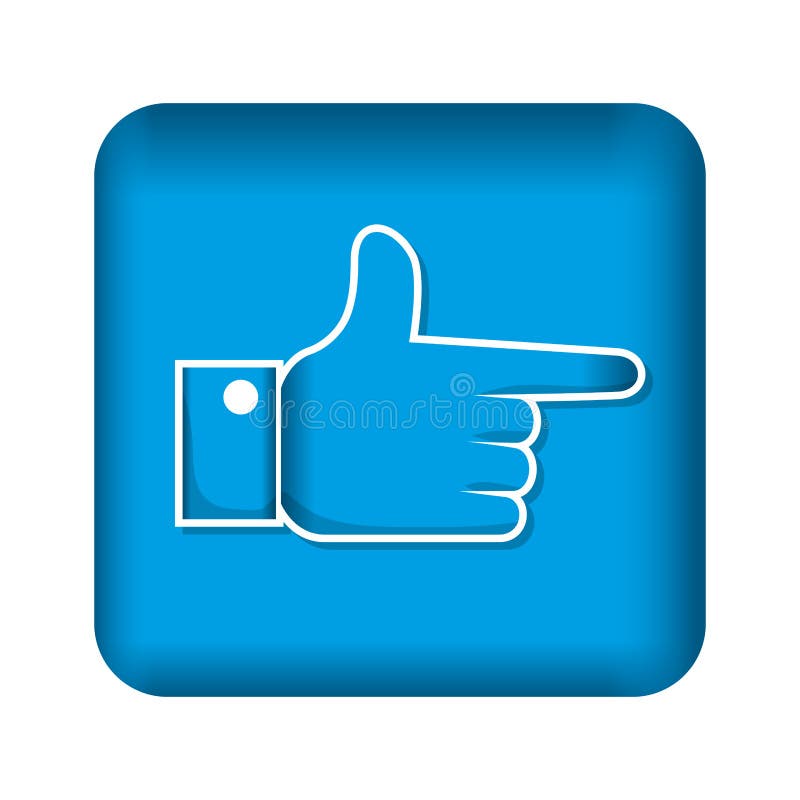 Hand human index button stock illustration. Illustration of symbol ...