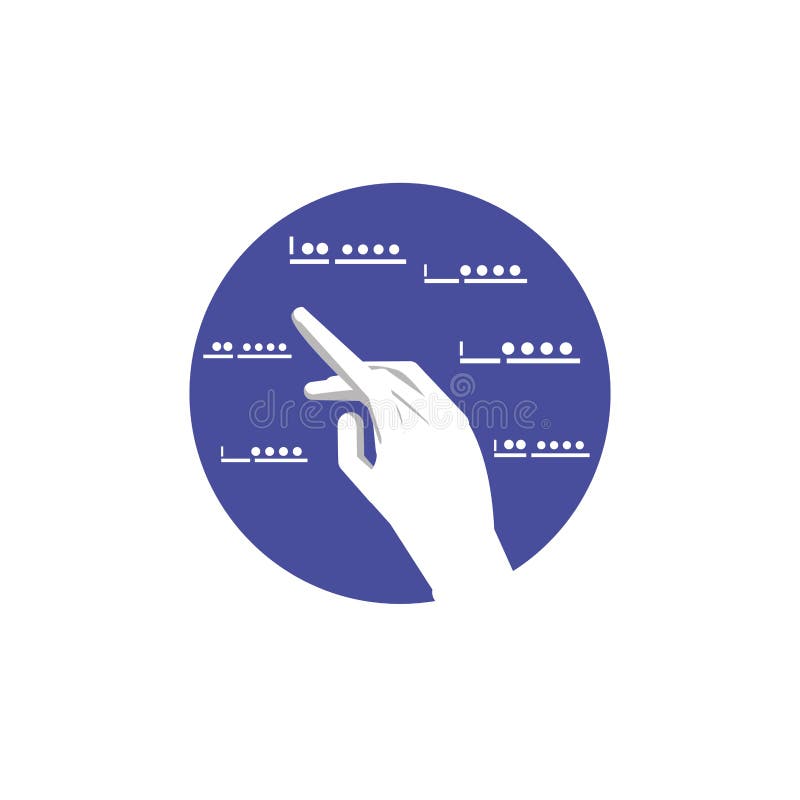 Hand Human Index in Frame Circular Stock Vector - Illustration of ...