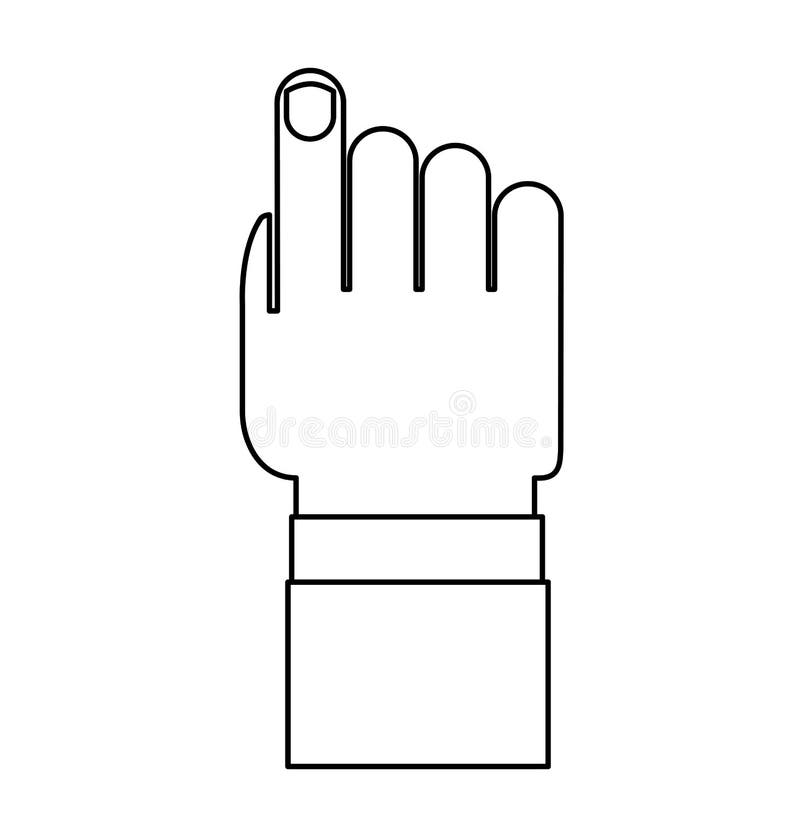 Hand human index icon stock illustration. Illustration of human - 84695039
