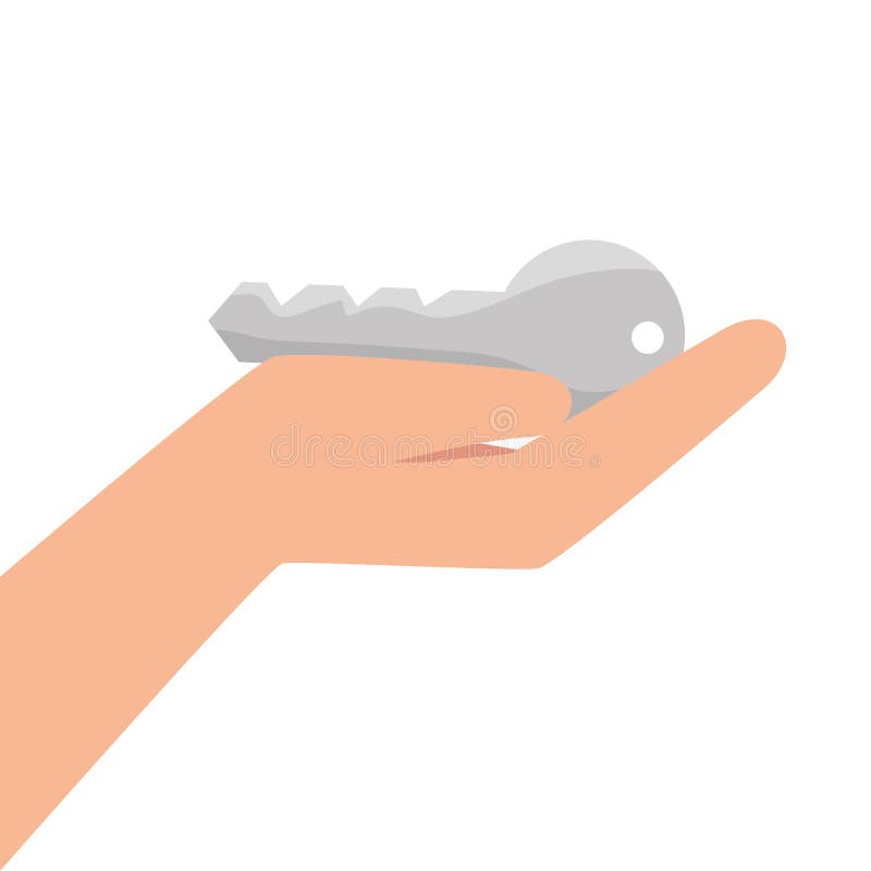 Hand human with keys stock illustration. Illustration of handing - 84360456