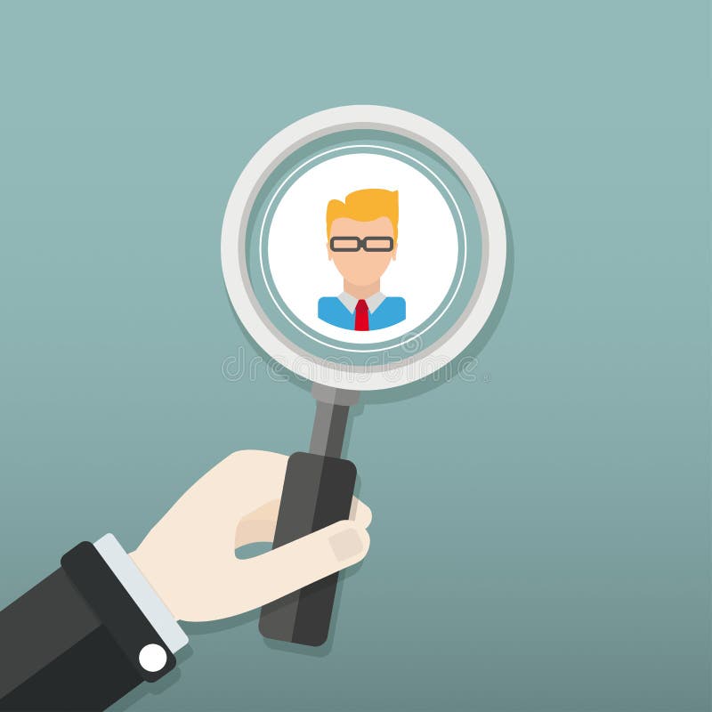 Hand Human Loupe stock illustration. Illustration of flat - 94242489