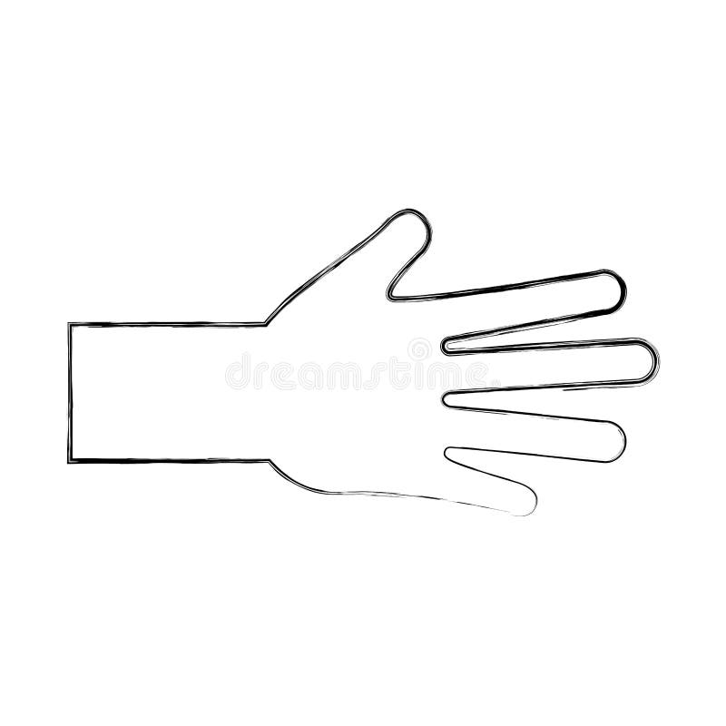 Open Human Hand Icon. Grey Set . Stock Vector - Illustration of graphic ...