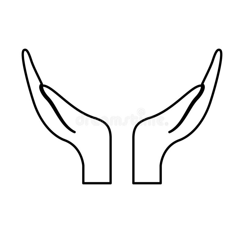 Hand Human Protection Symbol Stock Illustration - Illustration of human ...