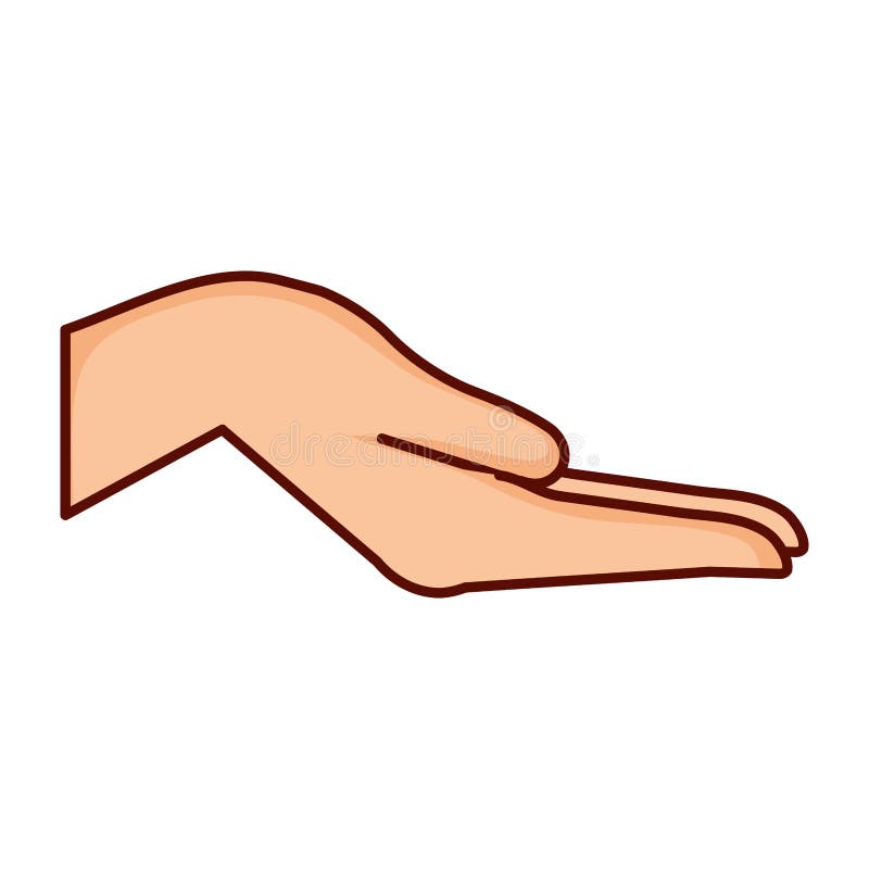 Hand human receiving icon stock vector. Illustration of icon - 144332029