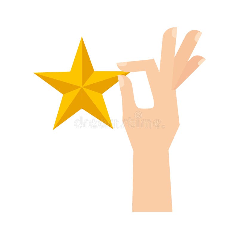 Hand human with star stock vector. Illustration of giving - 86627278