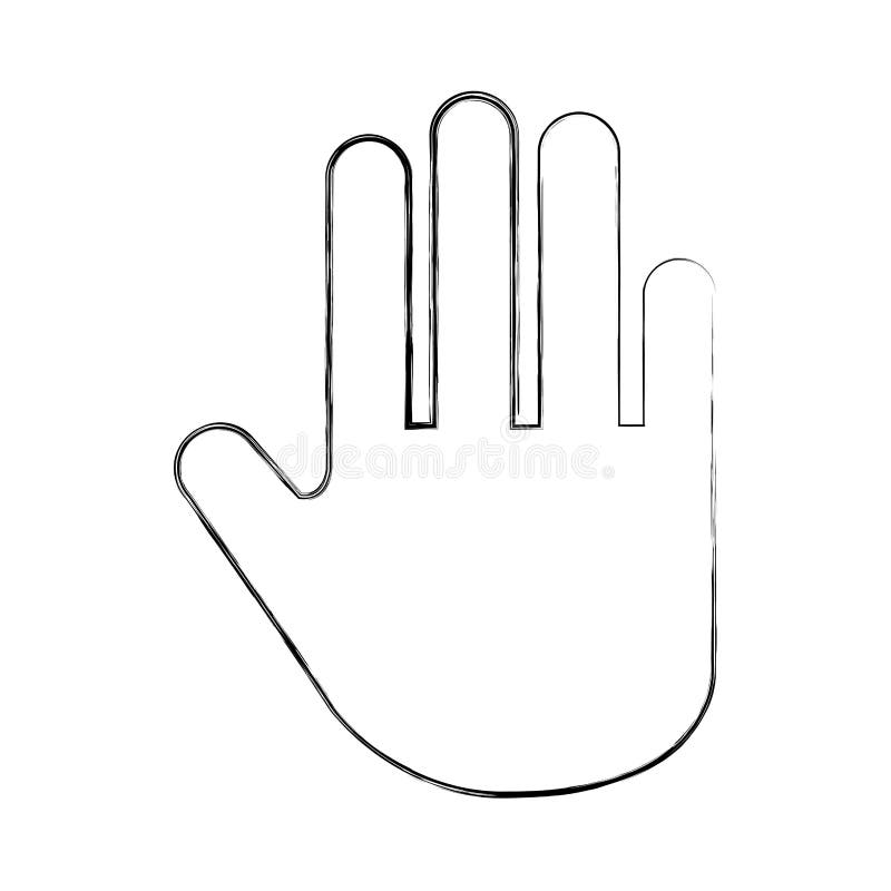 Hand human stop icon stock illustration. Illustration of stop - 96083108