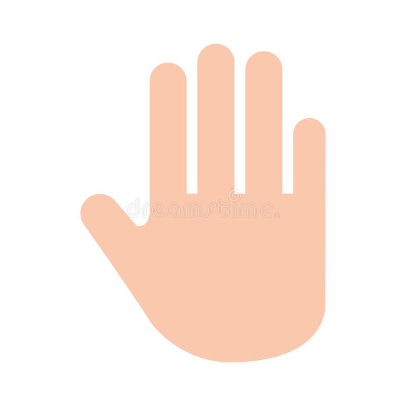 Hand human stop icon stock vector. Illustration of graphic - 96077352