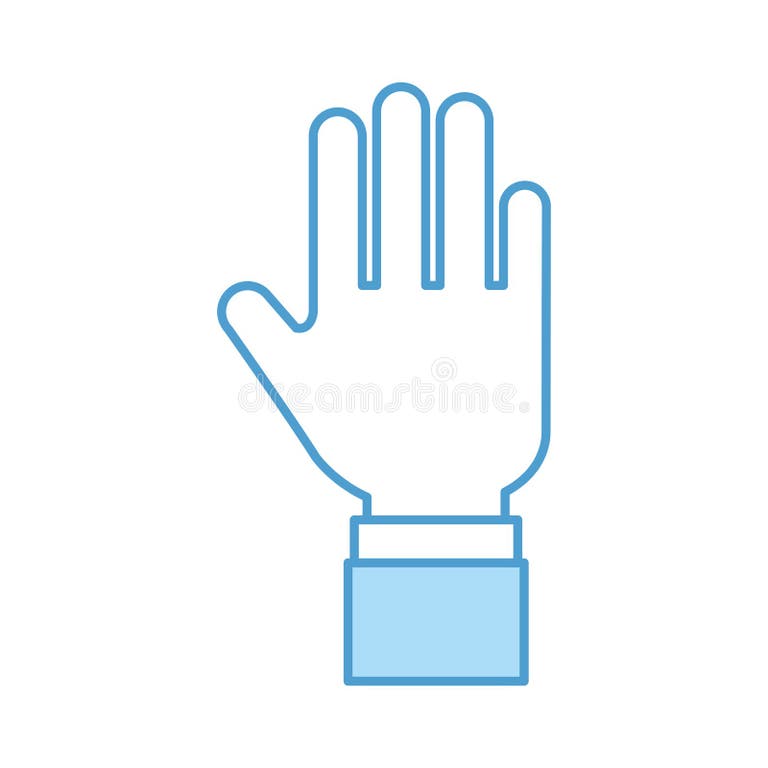 Hand human stop icon stock vector. Illustration of vector - 96079891