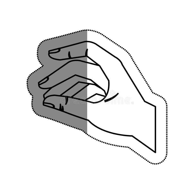 Hand Human User Isolated Icon Stock Illustration - Illustration of ...