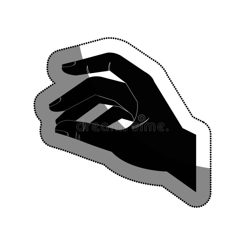 Hand Human User Isolated Icon Stock Illustration - Illustration of ...