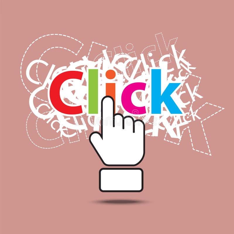 Hand icon click design stock vector. Illustration of sign - 26113356