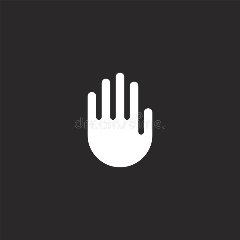 Hand Icon. Filled Hand Icon for Website Design and Mobile, App ...