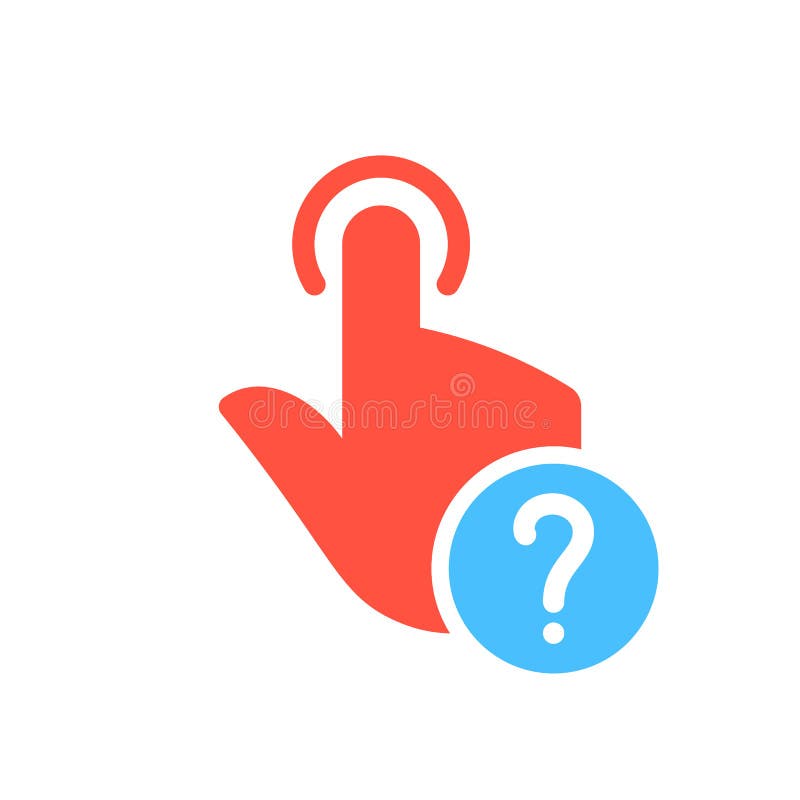 Hand Icon, Gestures Icon with Question Mark. Hand Icon and Help, How To ...