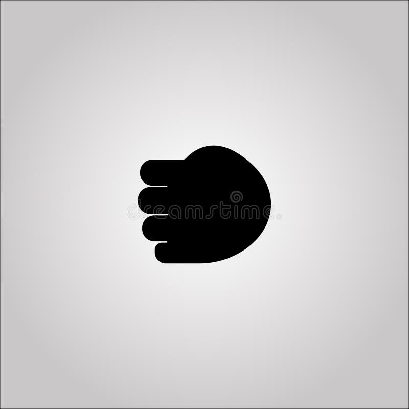 Hand Icon on the Grey Background. Vector Stock Vector - Illustration of ...
