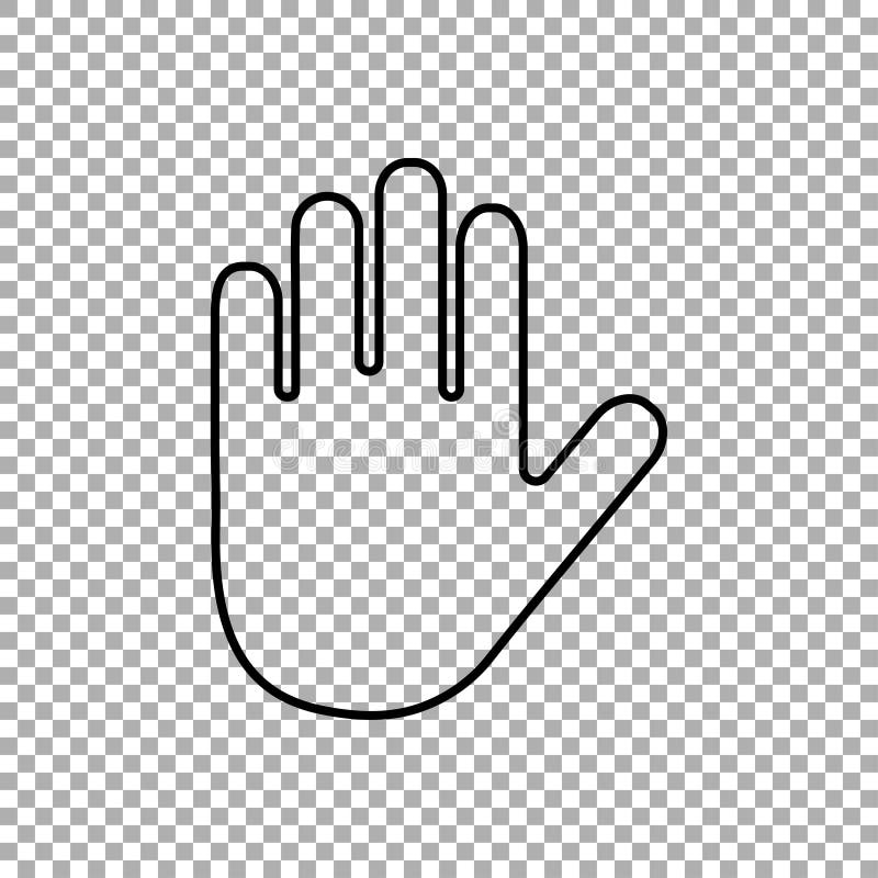 Hand Icon Isolated on Transparent Background Stock Illustration ...