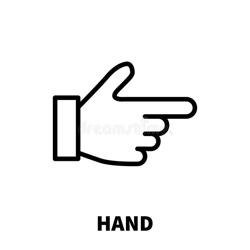 Hand Icon or Logo in Modern Line Style. Stock Vector - Illustration of ...