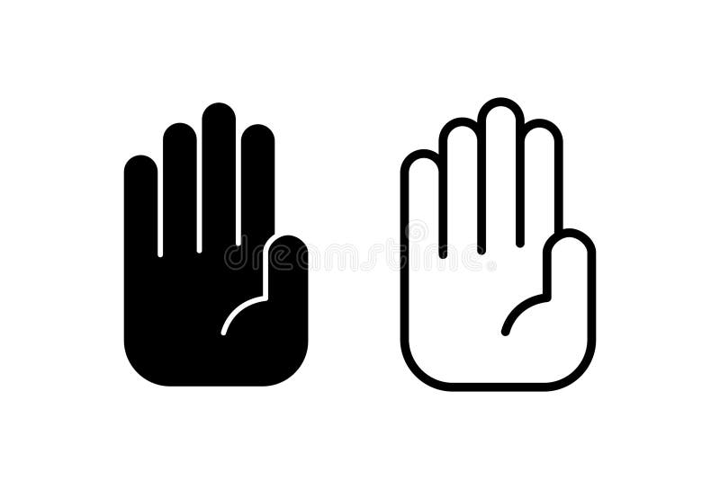 Hand Icon . Hand Vector Icon, Palm Stock Vector - Illustration of ...