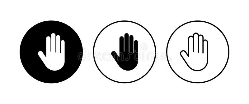Hand Icon . Hand Vector Icon, Palm,click Stock Vector - Illustration of ...