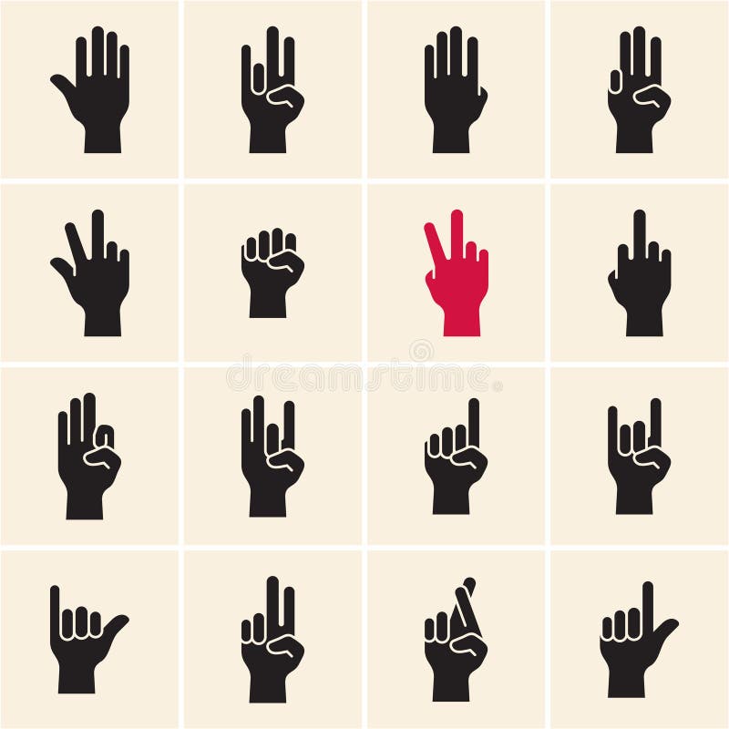 Hand icon. Sign language stock vector. Illustration of palm - 109370277