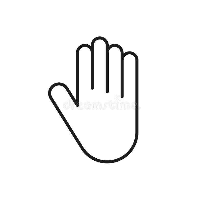 Hand Icon . Simple Linear Vector Illustration Stock Vector ...