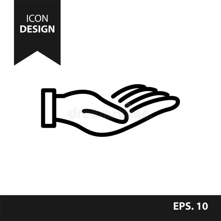 Hand Icon Vector, Flat Design Best Vector Icon on White Background ...