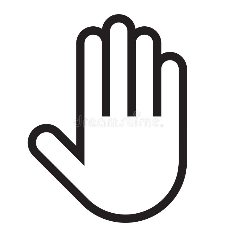 Hand Icon, Hand Vector Sign, Palm, Stop Hand Concept Stock Vector ...