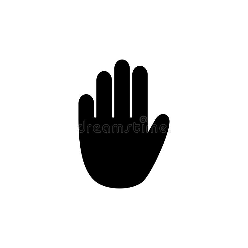 Hand Icon . Hand Symbols. Palm Stock Vector - Illustration of finger ...