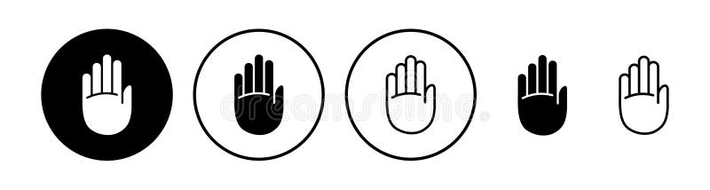 Hand Icon . Hand Symbols. Palm Stock Vector - Illustration of help ...