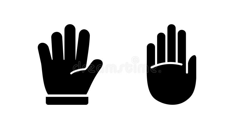 Hand Icon . Hand Symbols. Palm Stock Vector - Illustration of human ...