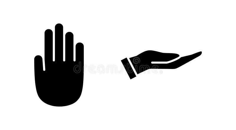 Hand Icon . Hand Symbols. Palm Stock Vector - Illustration of cursor ...