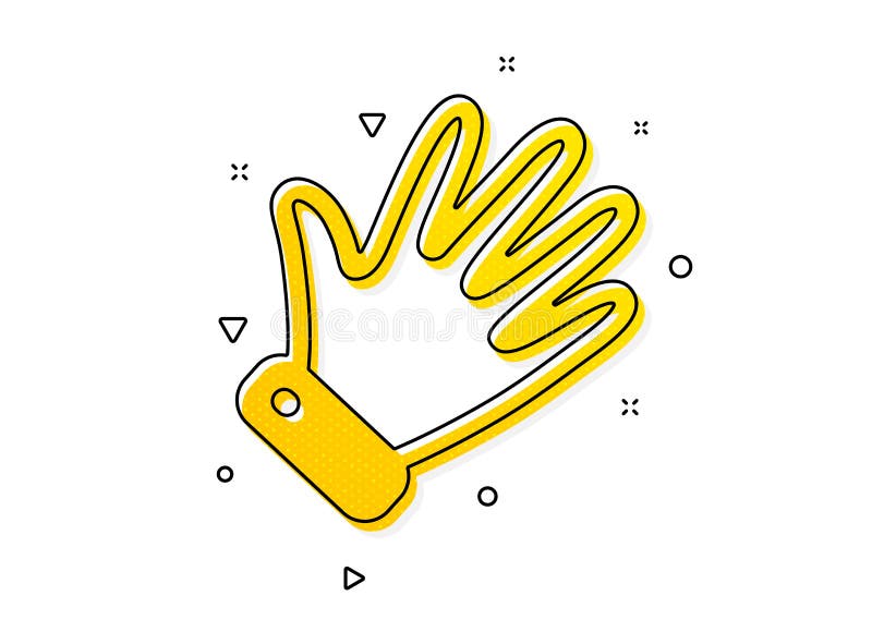 Hand Icon. Wave Palm Sign. Vector Stock Vector - Illustration of finger ...