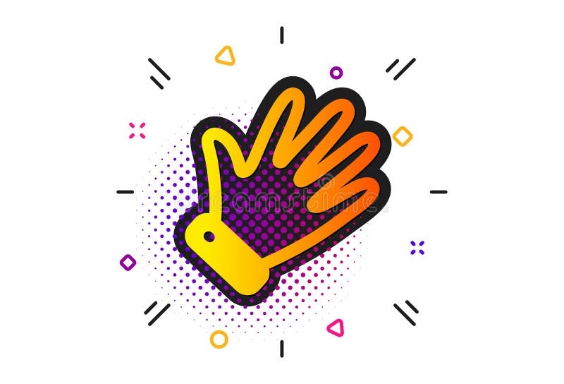 Hand Icon. Wave Palm Sign. Vector Stock Vector - Illustration of symbol ...